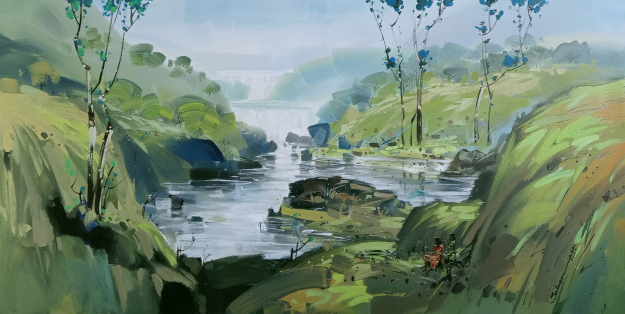 A Calm Lake | Landscape, Acrylic on Canvas | You.Art