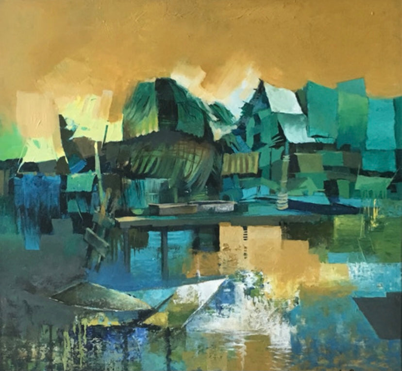 Settlement | Cityscape, Acrylic on Canvas | You.Art