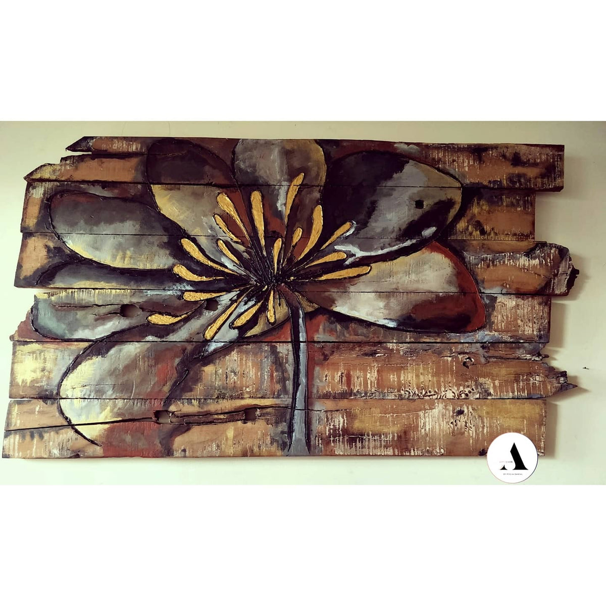 Earthy Flower Acrylic Painting | You.Art